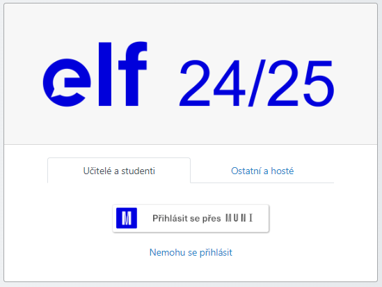 Nápověda pro studenty | ELF